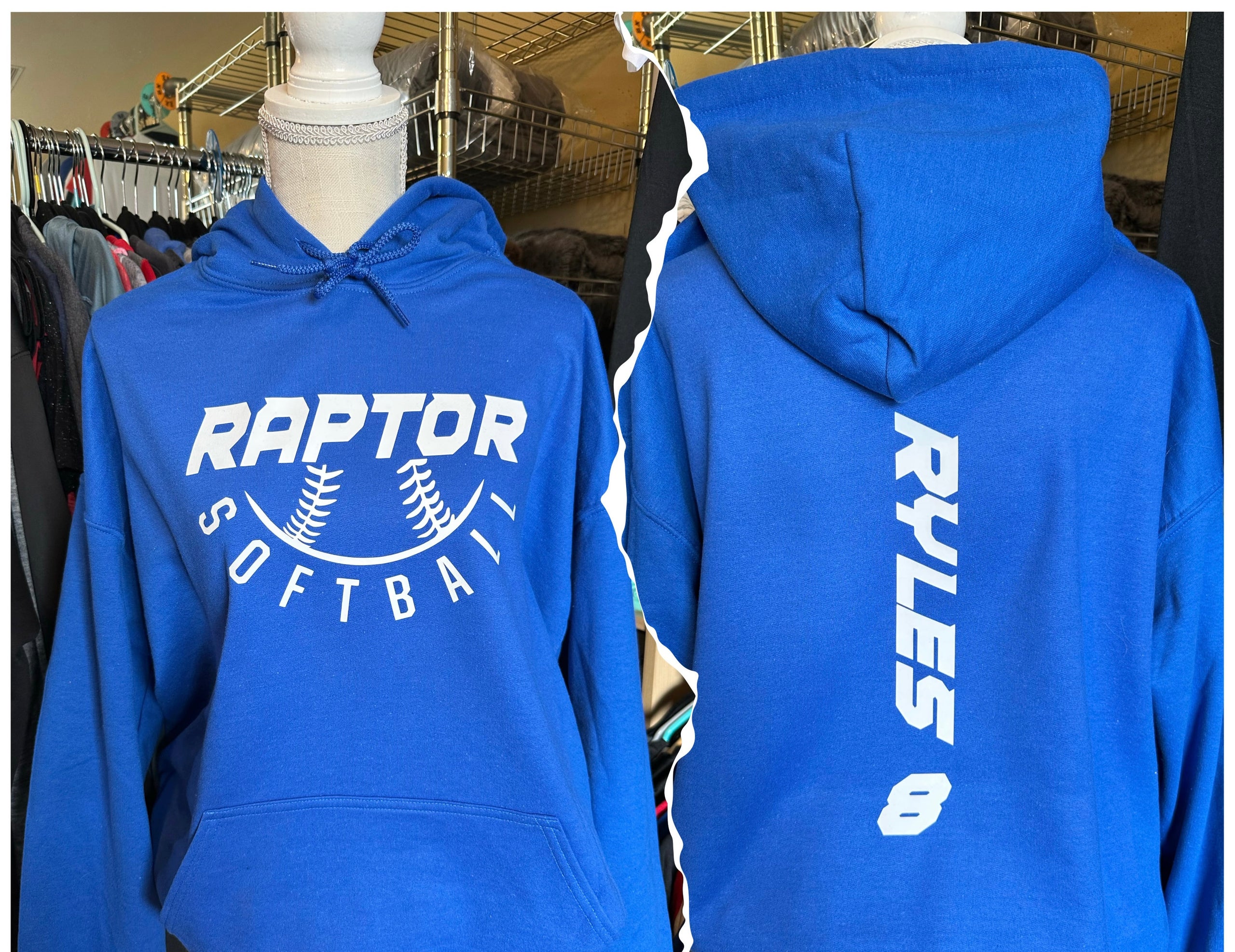 Raptor Softball Curve | Sacry's Shirts and Such